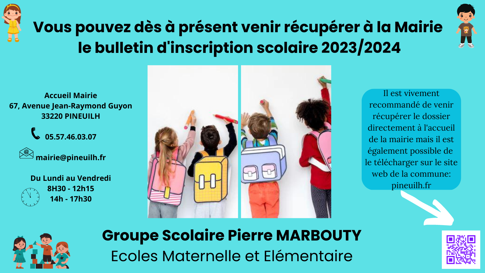 Inscription scolaire 2023/2024